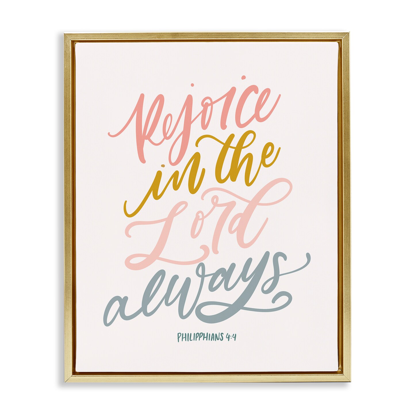 Stupell Industries Rejoice In The Lord Always Floating Frame By Isabela ...