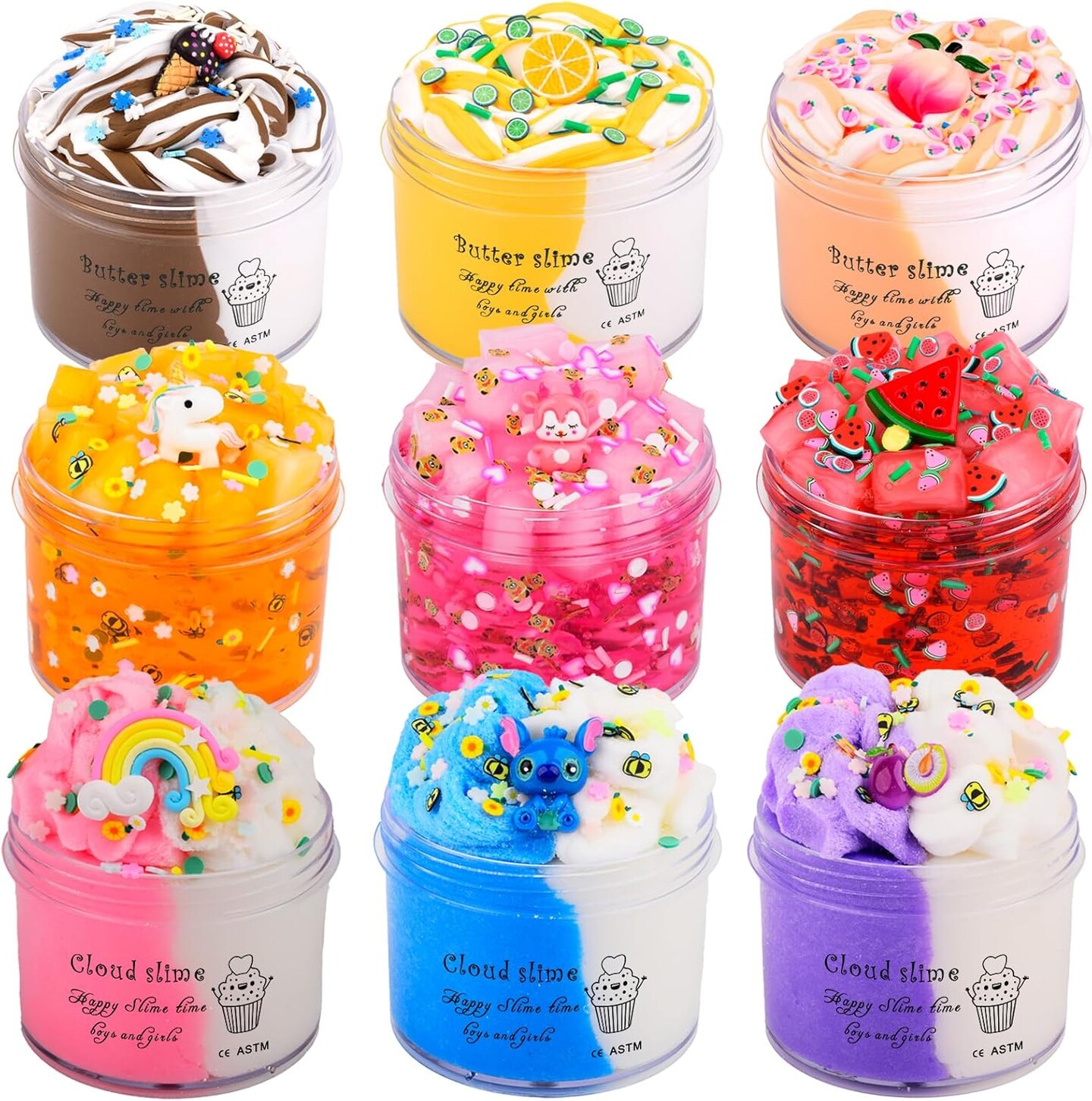 9 Pack Slime Kit - with 3 Jelly Cube Crunchy Slime | Michaels