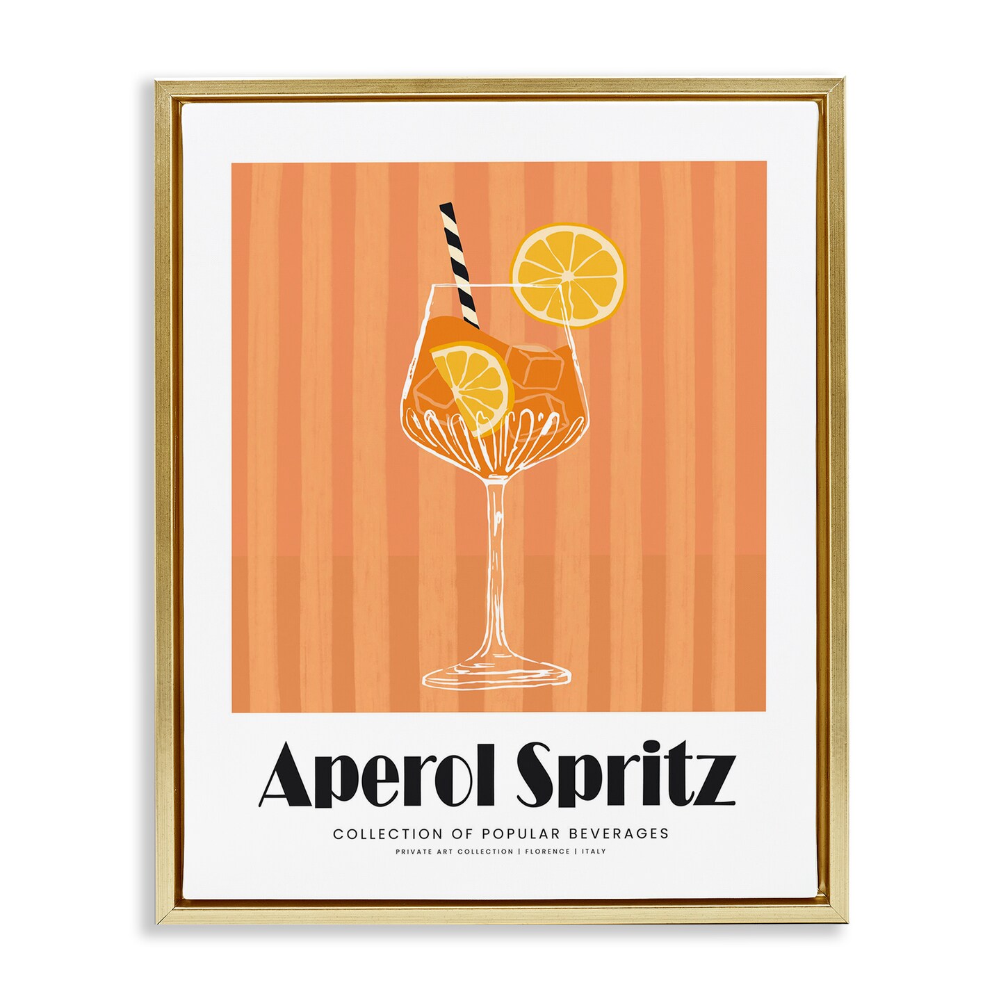 Stupell Industries Classic Aperol Spritz Floating Frame By Lettered and ...