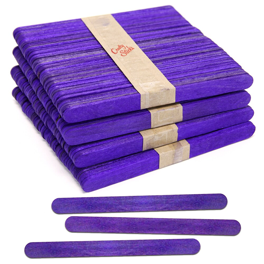 CraftySticks Colored Wood Craft Sticks 4.5 Inch, Red Orange Yellow ...