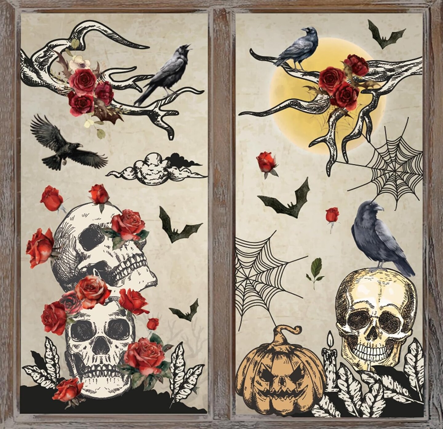 9 Sheets Halloween Gothic Window Clings - 7.9 x 11.8 Inch | Michaels