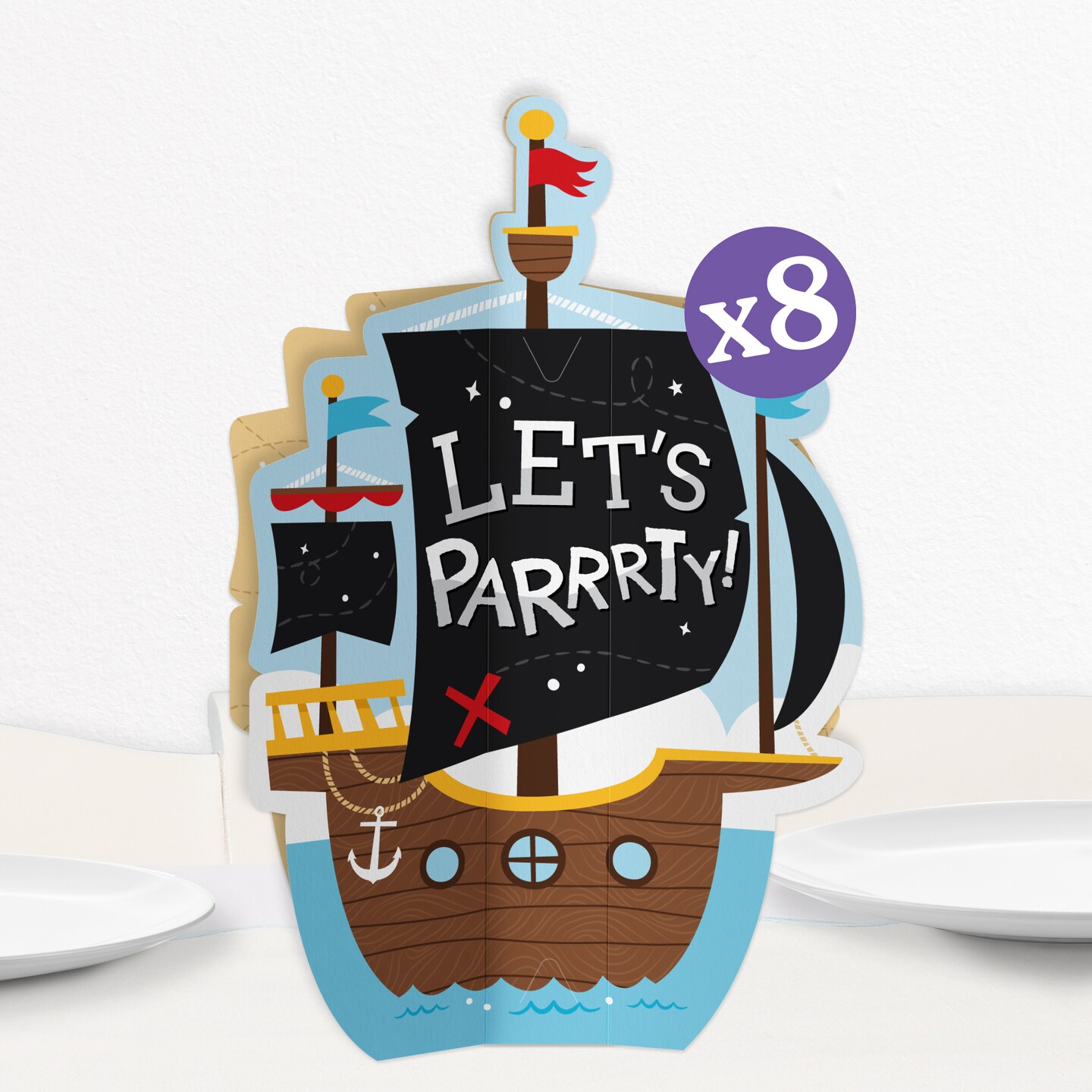 Big Dot of Happiness 3D Pirate Ship Centerpiece Table Decorations ...
