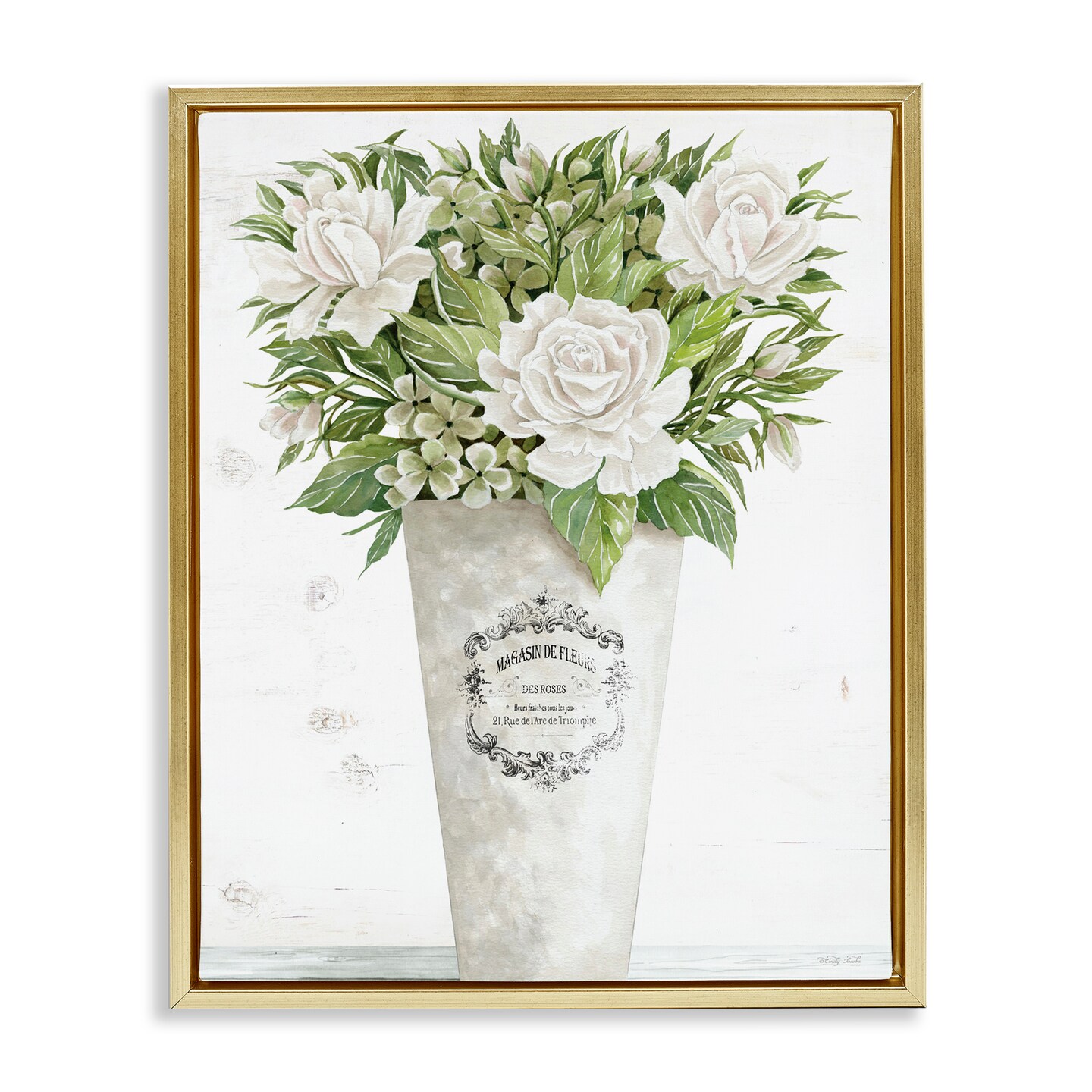 Stupell Industries Les Fleurs Des Roses Floating Frame, design by Cindy ...