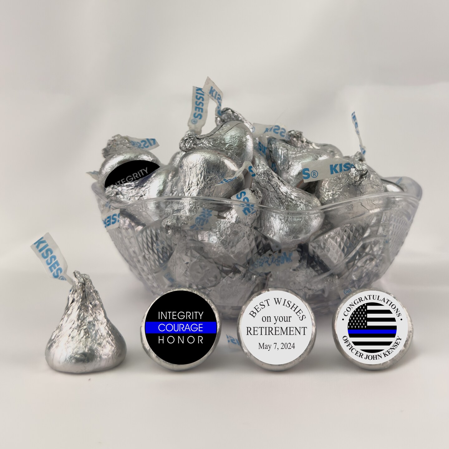 Thin Blue Line Police Flag Retirement or Graduation Stickers for the ...