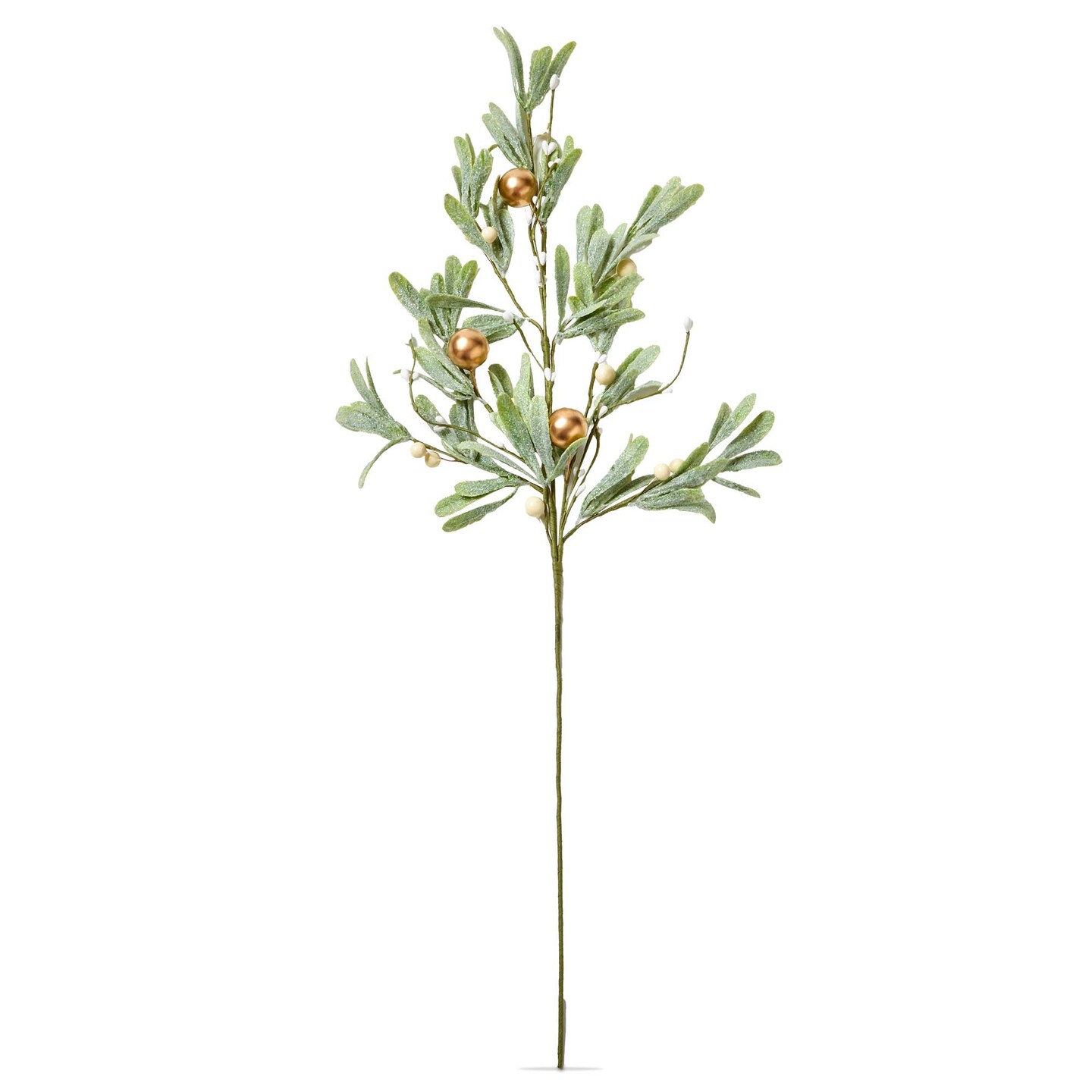 Mistletoe Spray Decorative Sculpture Green Plastic Christmas Botanical ...