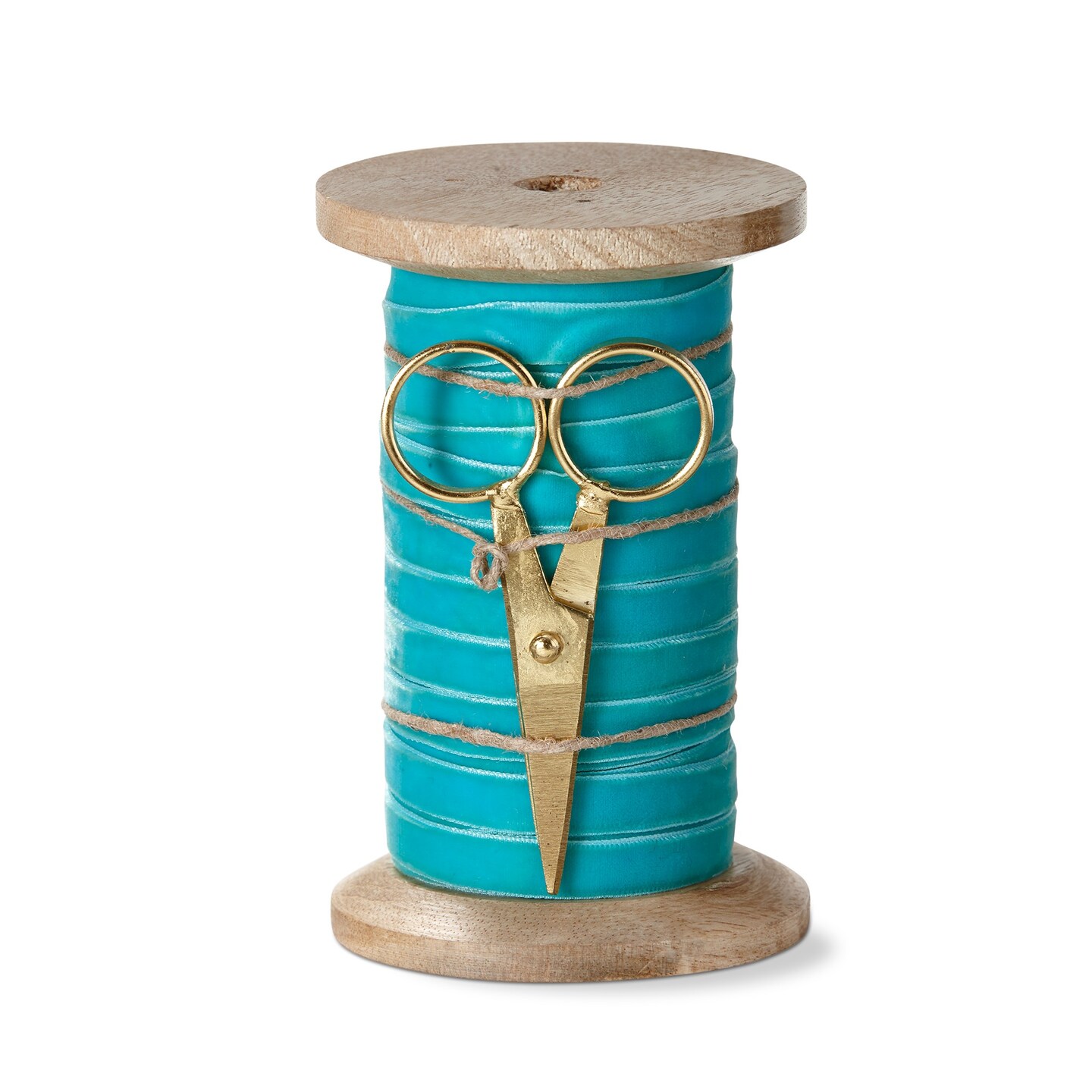 Aqua Velvet Ribbon with Scissor Spool 5 Yards - Soft Nylon Craft Ribbon ...