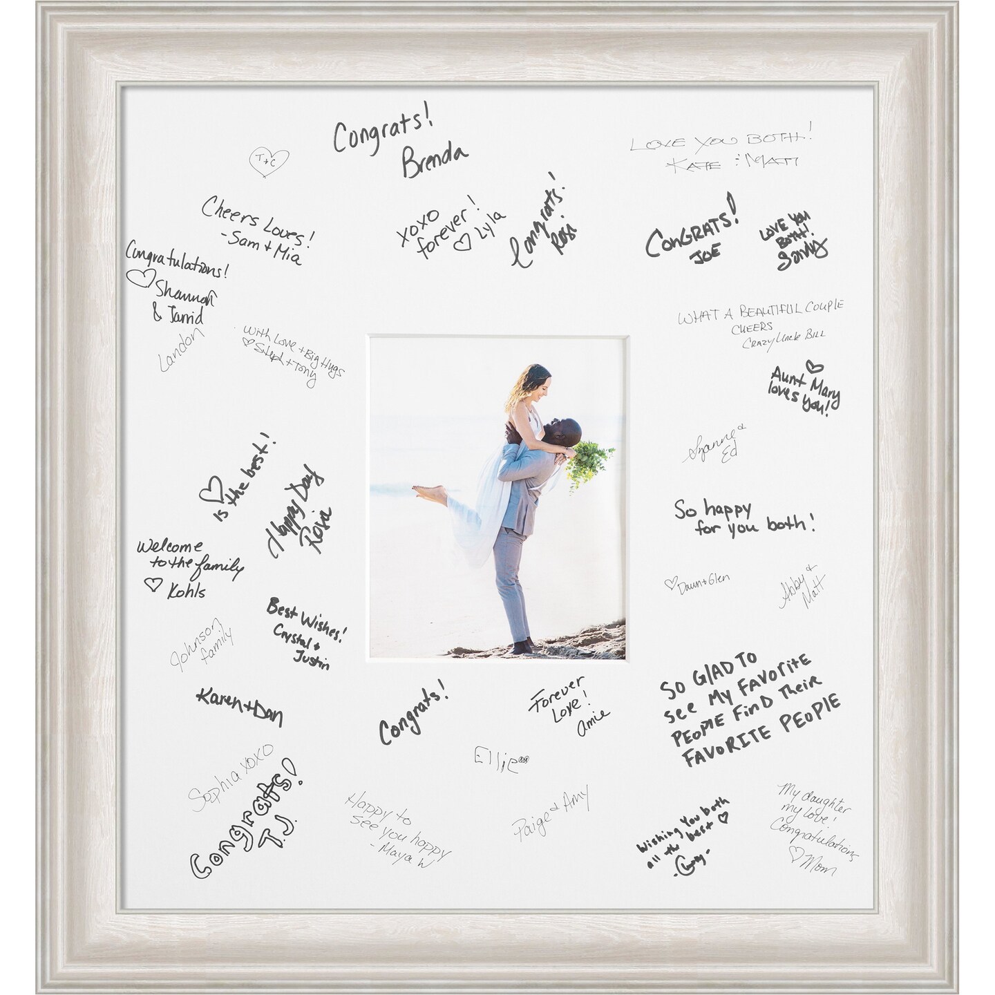 Trio Signature Mat Picture Frame, Photo Frame Wedding Guest Book ...