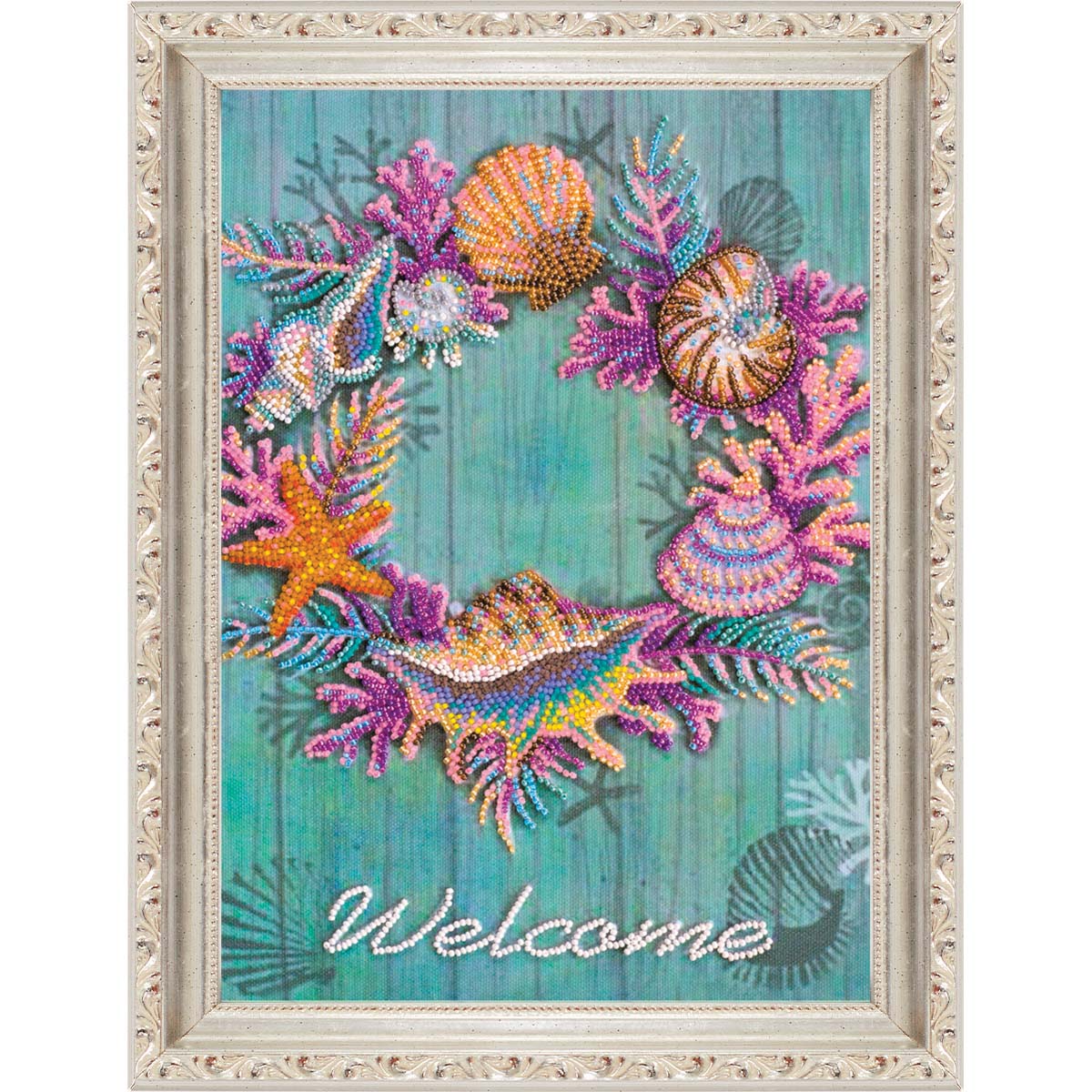 Abris Art Wreath of Shells Beaded Embroidery Kit, Color: Multi | Michaels