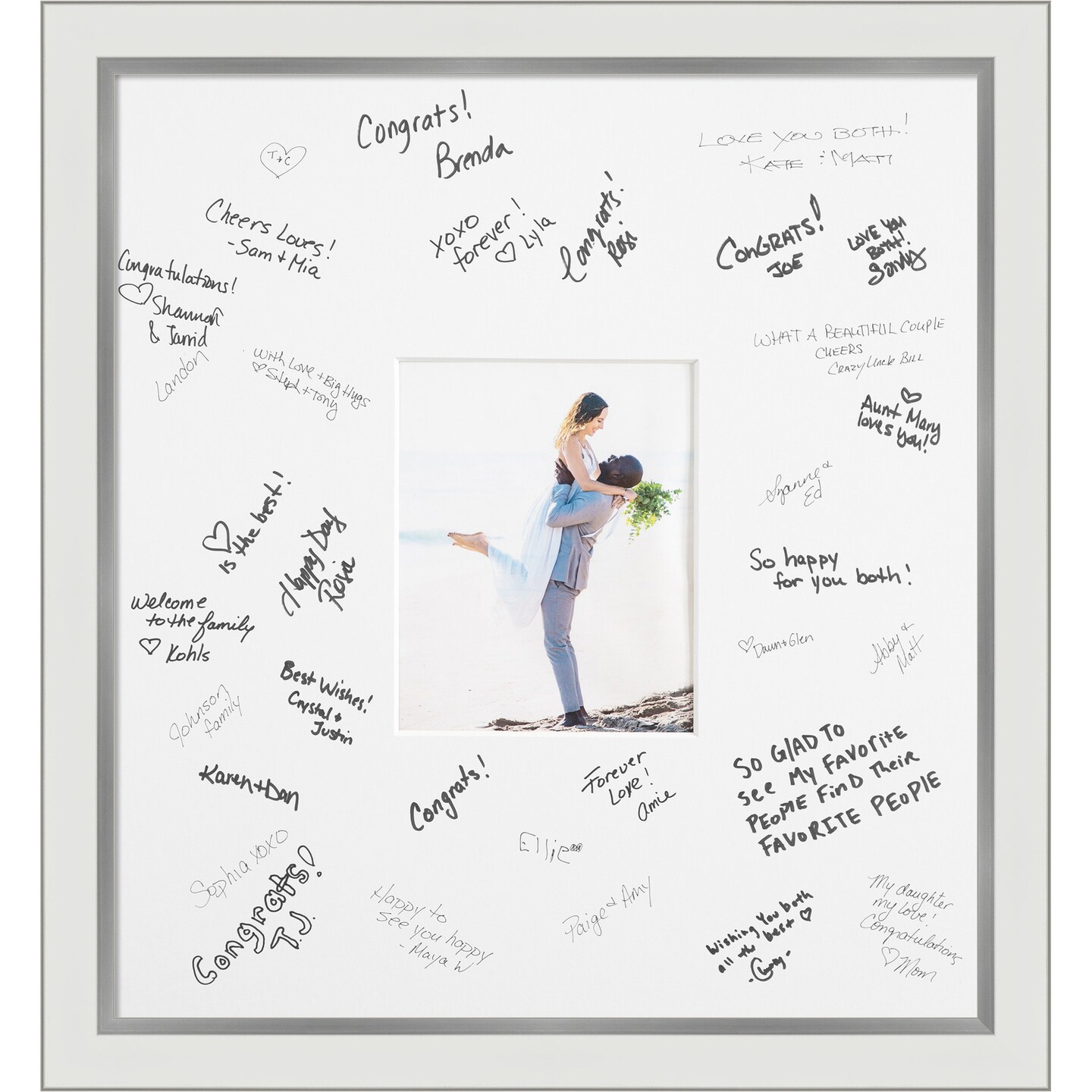 Eva Signature Mat Picture Frame, Photo Frame Wedding Guest Book ...