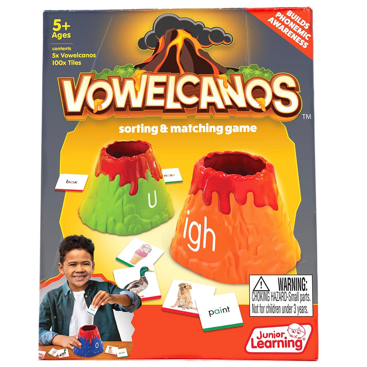 Junior Learning: Vowelcanos - Sorting & Matching Game, Learn Short ...