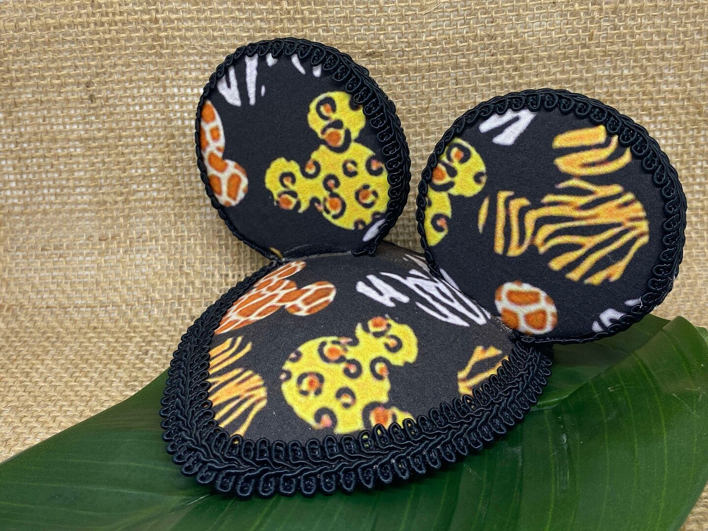 Disney Animal Print Mickey's HANDMADE Mouse Ear Fascinator Hat ...