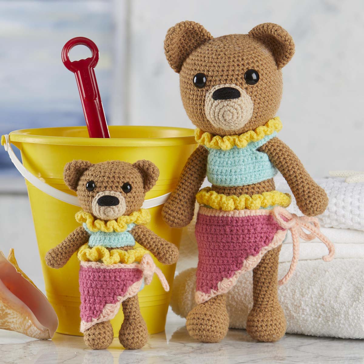 Herrschners Bear-kini Beach Day Ensemble Crochet Kit, Color: Multi ...