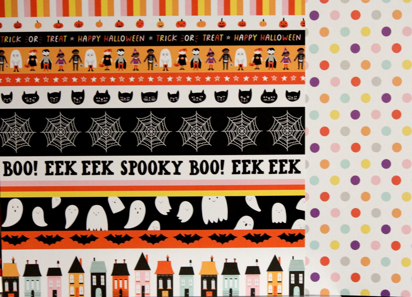 DCWV Happy Haunts/Halloween Border Cut-outs 12 x 12 Double-Sided ...