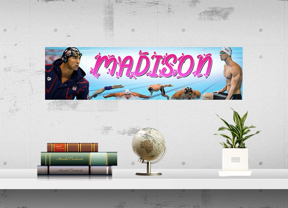 Michael Phelps - Personalized Poster with Your Name, Birthday Banner ...