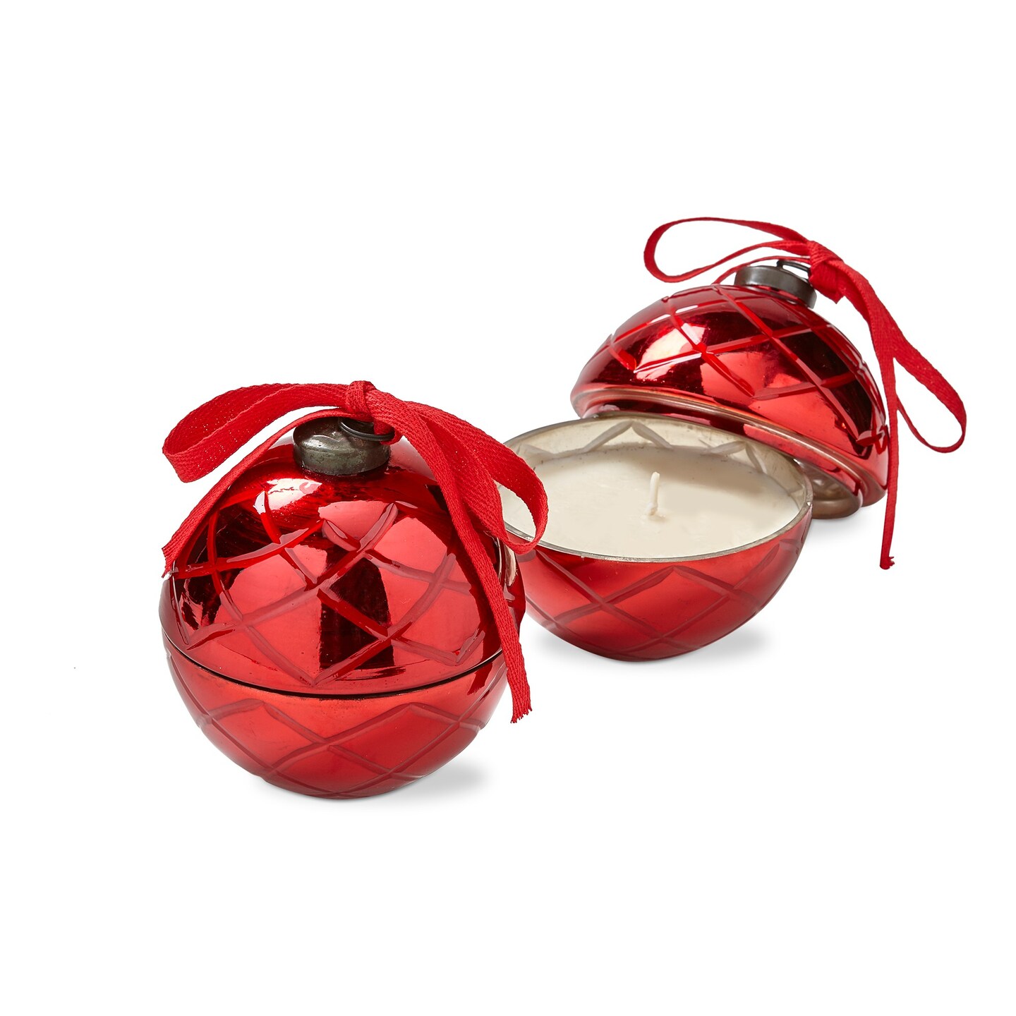 Portobello Red Glass Ornament Shaped Scented Soy Blend Candle, 4.0L x 4 ...