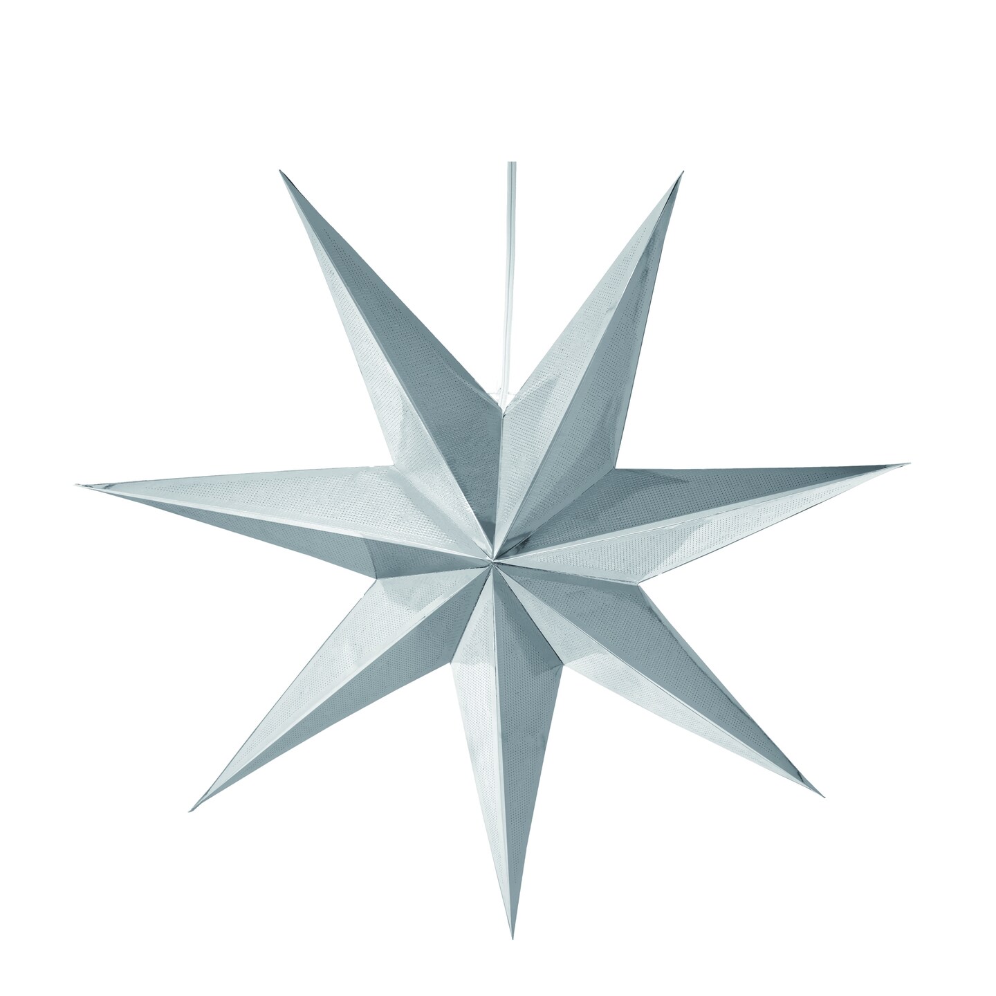 Silver Dimensional Star Large Paper Christmas Decoration Light Up ...