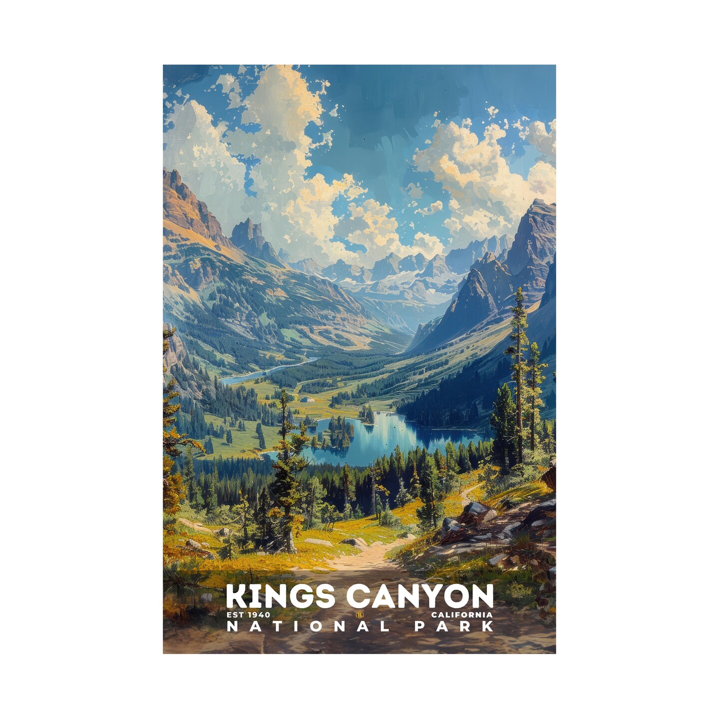 Kings Canyon National Park Poster, Travel Art, Office Poster, Home ...