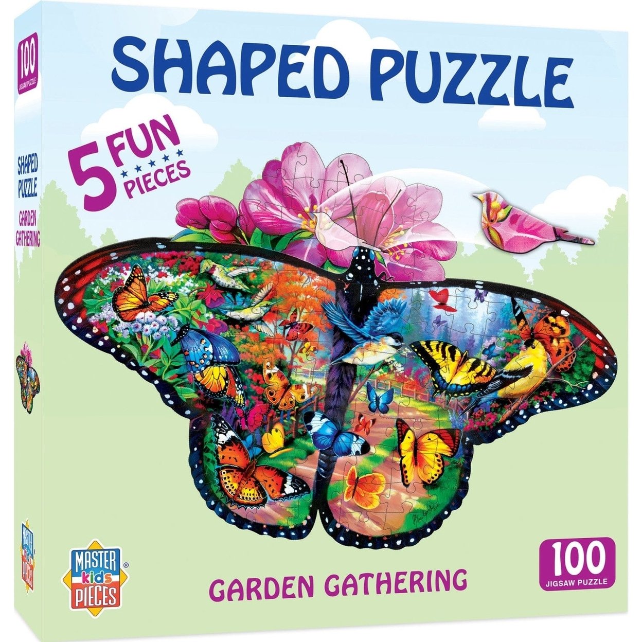 Masterpieces Garden Gathering 100 Piece Shaped Jigsaw Puzzle Kids ...
