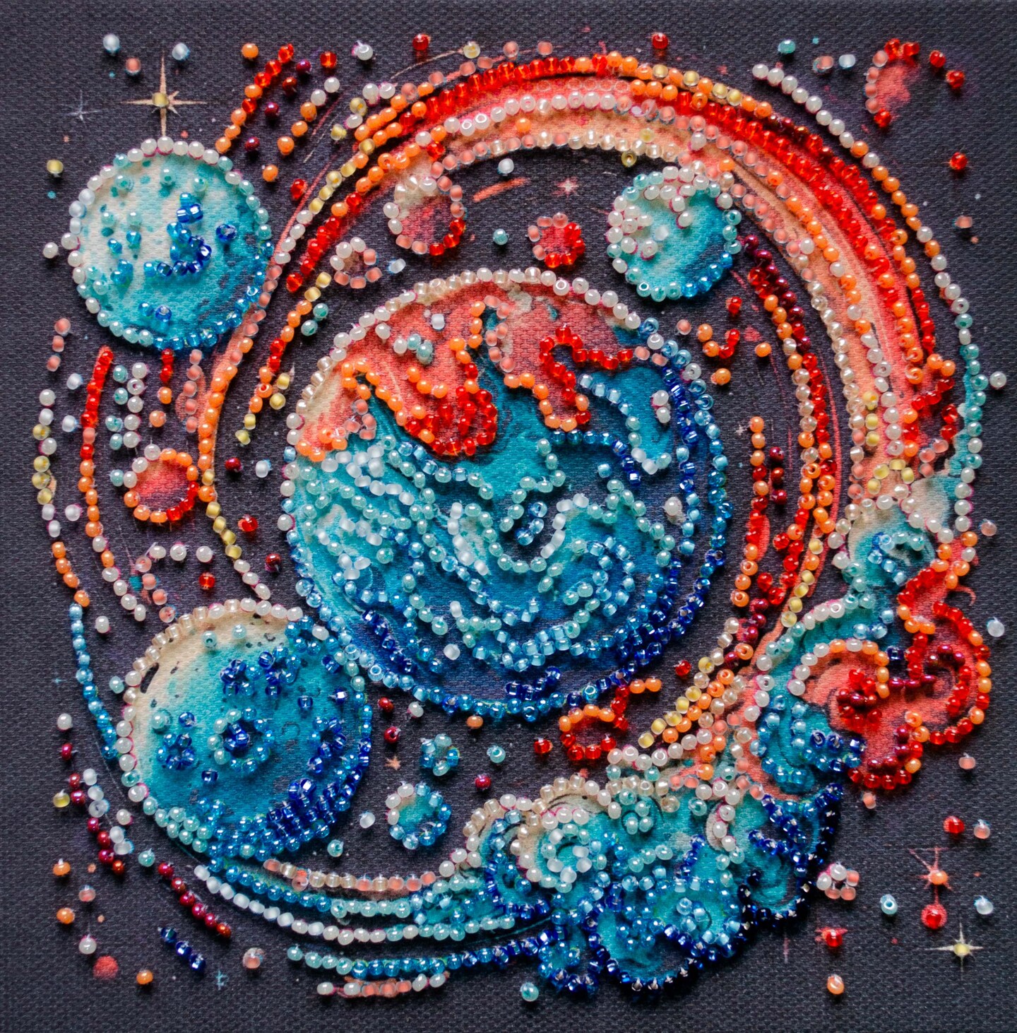 Mini Bead embroidery kit - Cosmic energy | Michaels