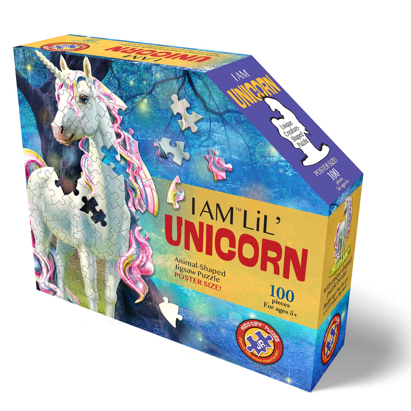 Madd Capp: I Am LiL' Unicorn - 100 Piece Puzzle - Kids Creature-Shaped ...
