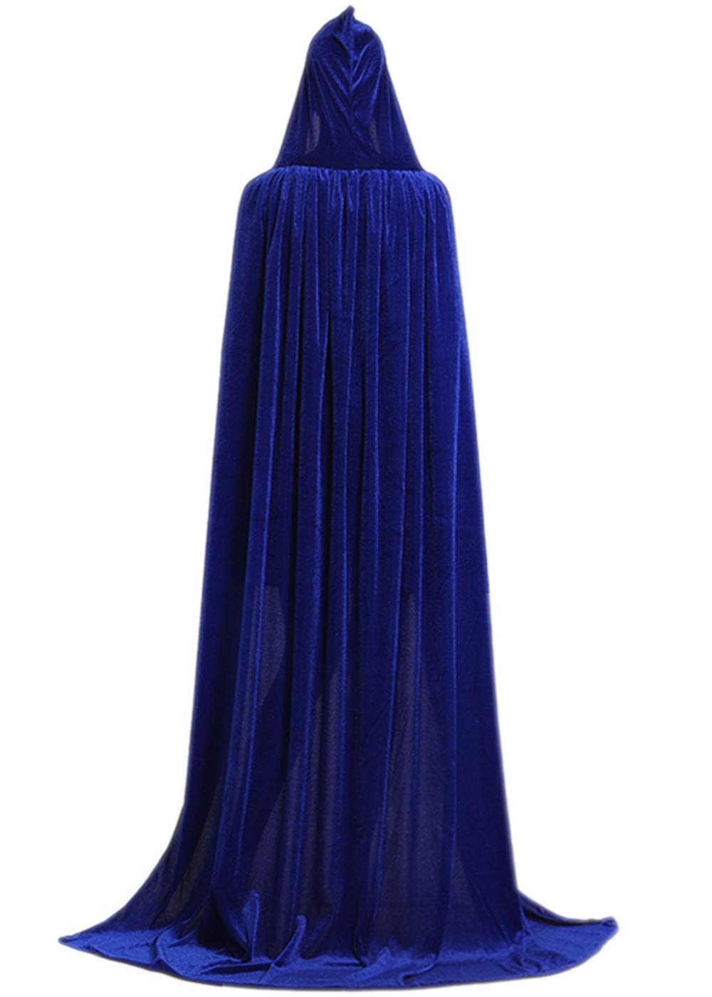 ALIZIWAY Hooded Cloak Full Long Velvet Cape for Halloween Cosplay ...