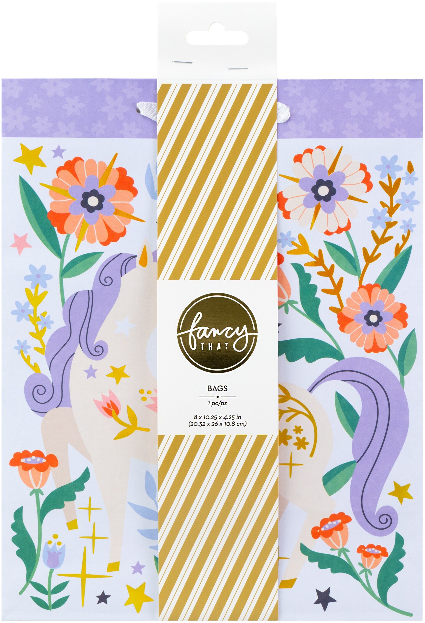 American Crafts Gift Bag with Ribbon Handle-Unicorn Floral | Michaels