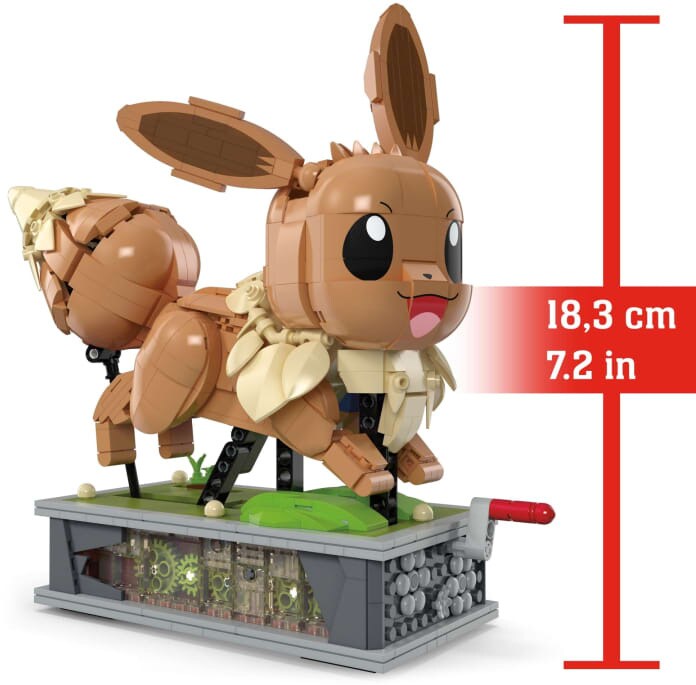 MEGA BLOKS - Pokemon: Build with Motion Eevee, 1366 Piece Building Toy ...