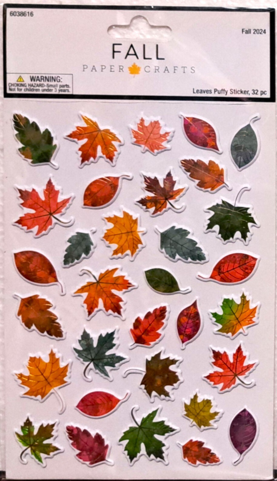 Fall Paper Fall Leaves Puffy Stickers | Michaels