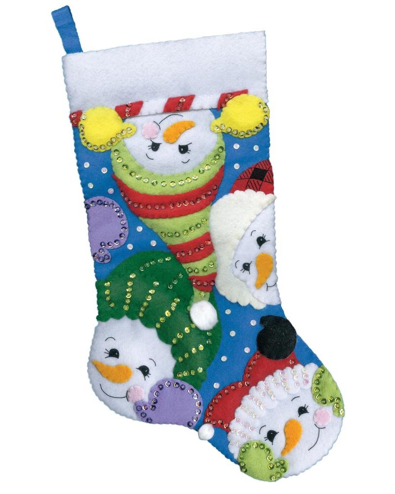 DIY Design Works Peek a Boo Christmas Holiday Felt Stocking Kit 6822 ...
