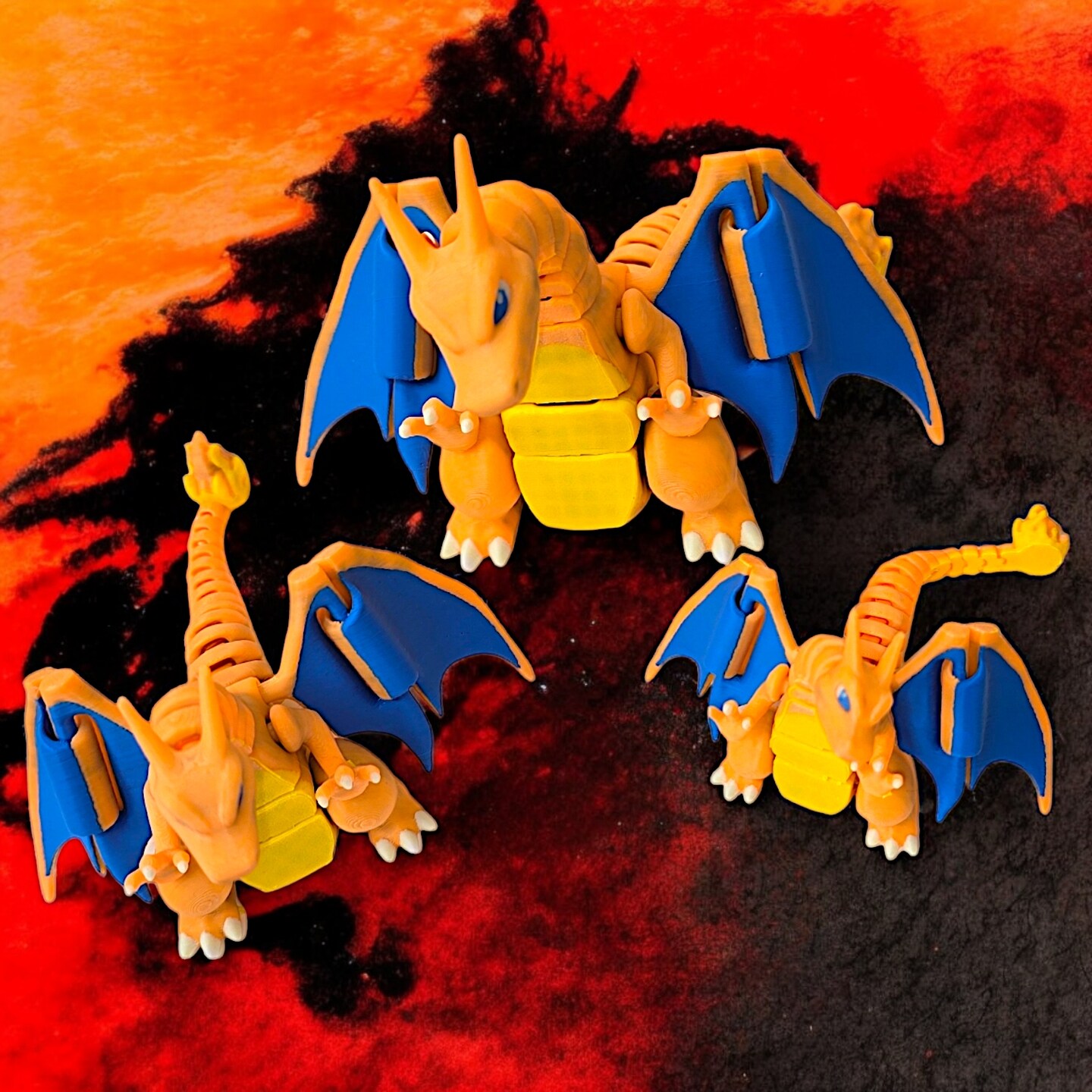 3d Printed Charizard, 3d printed pokemon, 3 sizes | MakerPlace by Michaels