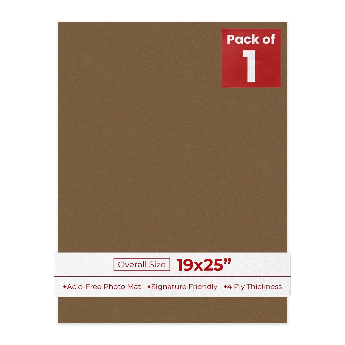 Aged Oak Brown 19x25 Uncut Mat Board - Blank Sheets, No Opening, Color ...