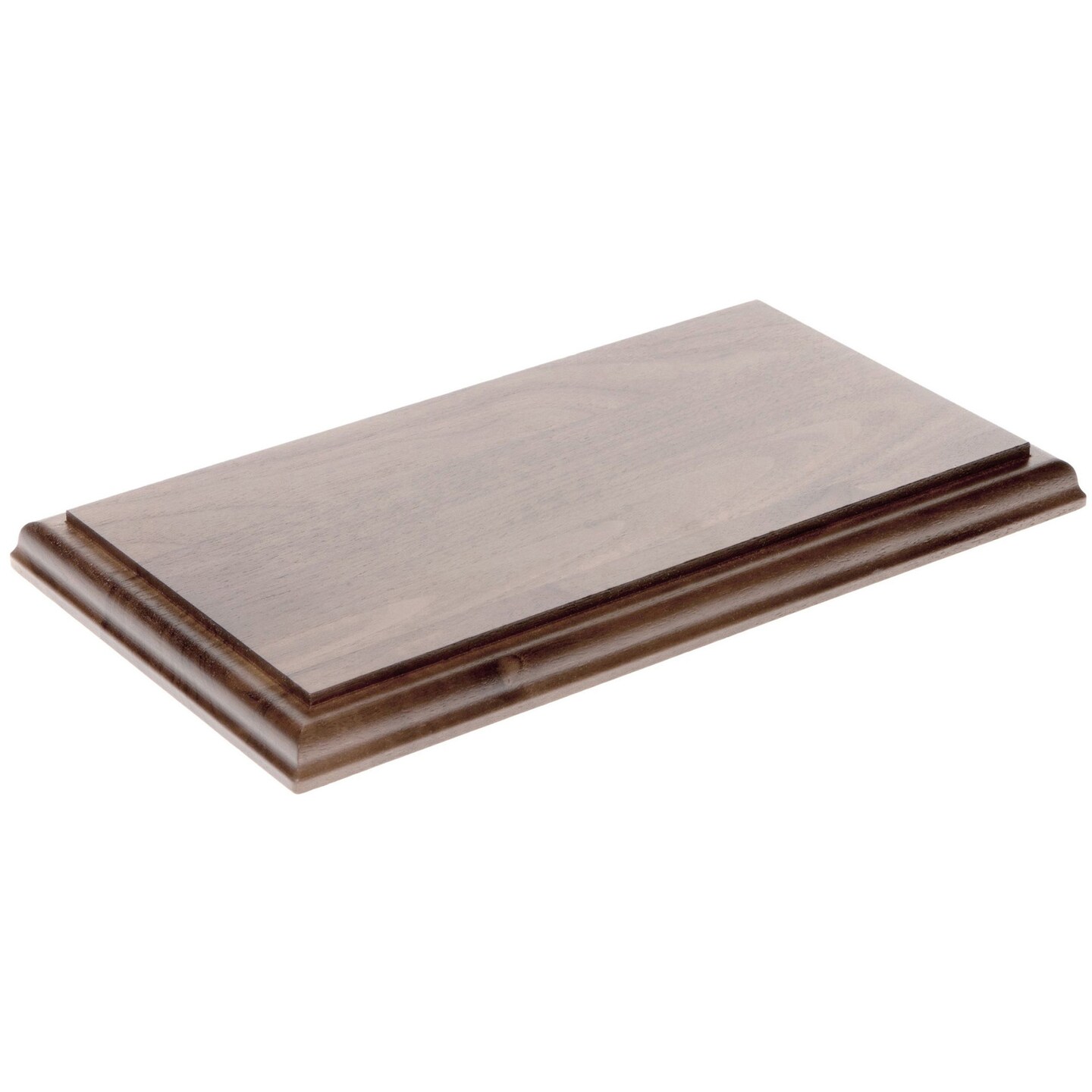 Plymor Solid Walnut Rectangular Wood Display Base with Ogee Edge, 9.75 ...