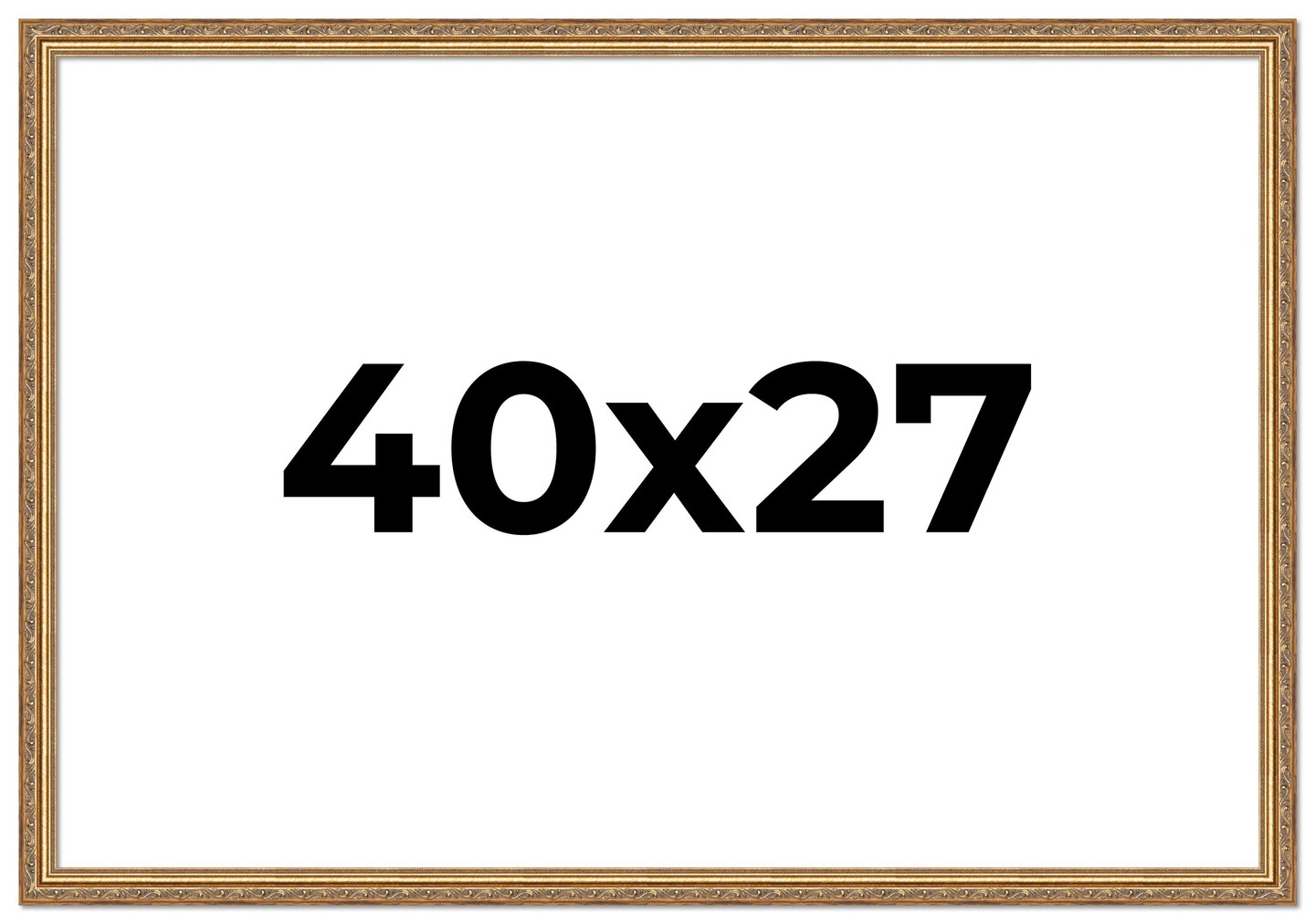 40x27 Solid Wood Antique Picture Frame with UV-Resistant Acrylic & Acid ...