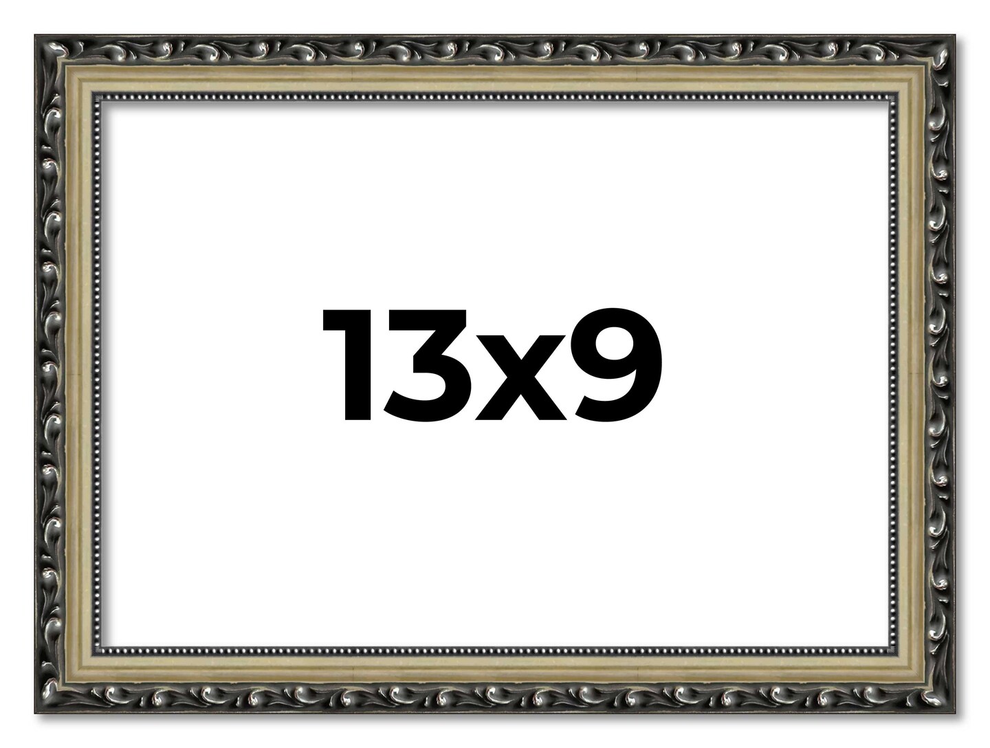 13x9 Solid Wood Antique Picture Frame with UV-Resistant Acrylic & Acid ...