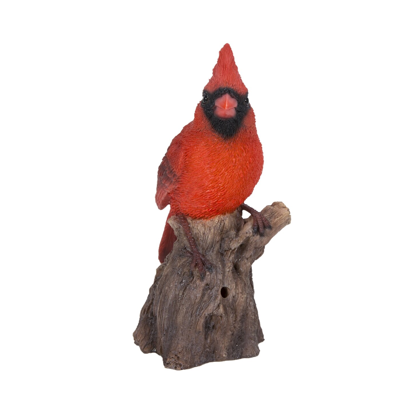Hi-Line Gifts 6.5" Motion Activated Singing Cardinal Standing on Stump ...