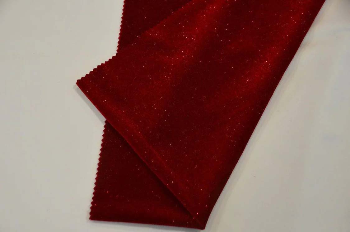 1 Yard Glitter Stretch Velvet Fabrics Sparkling Glitter Plush Spandex ...