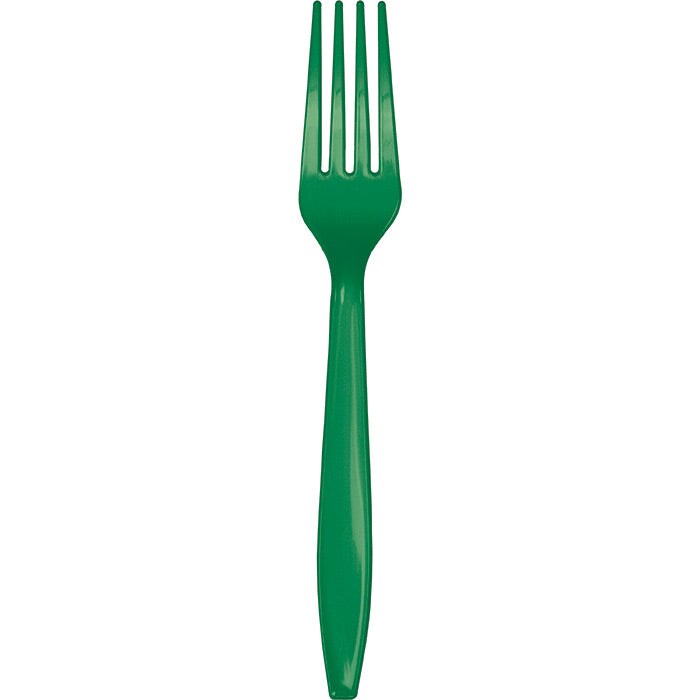 Bulk Pack of 100 Emerald Green Plastic Forks | Michaels