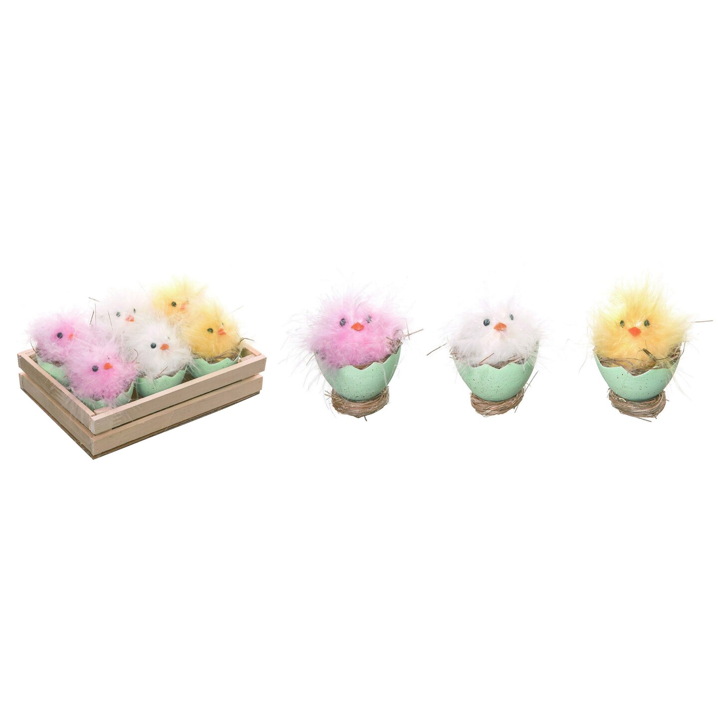Transpac Foam 6.75 in. Feathery Hatching Chick In Display | Michaels