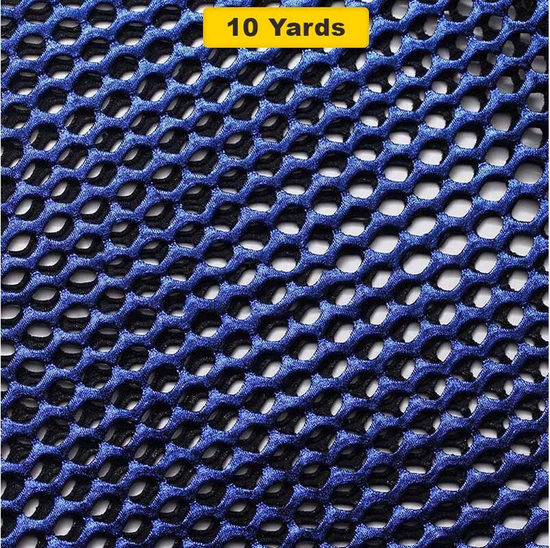 Diamond Stretch Poly Spandex Mesh, Color: Black Royal, Count: 10 Yards ...