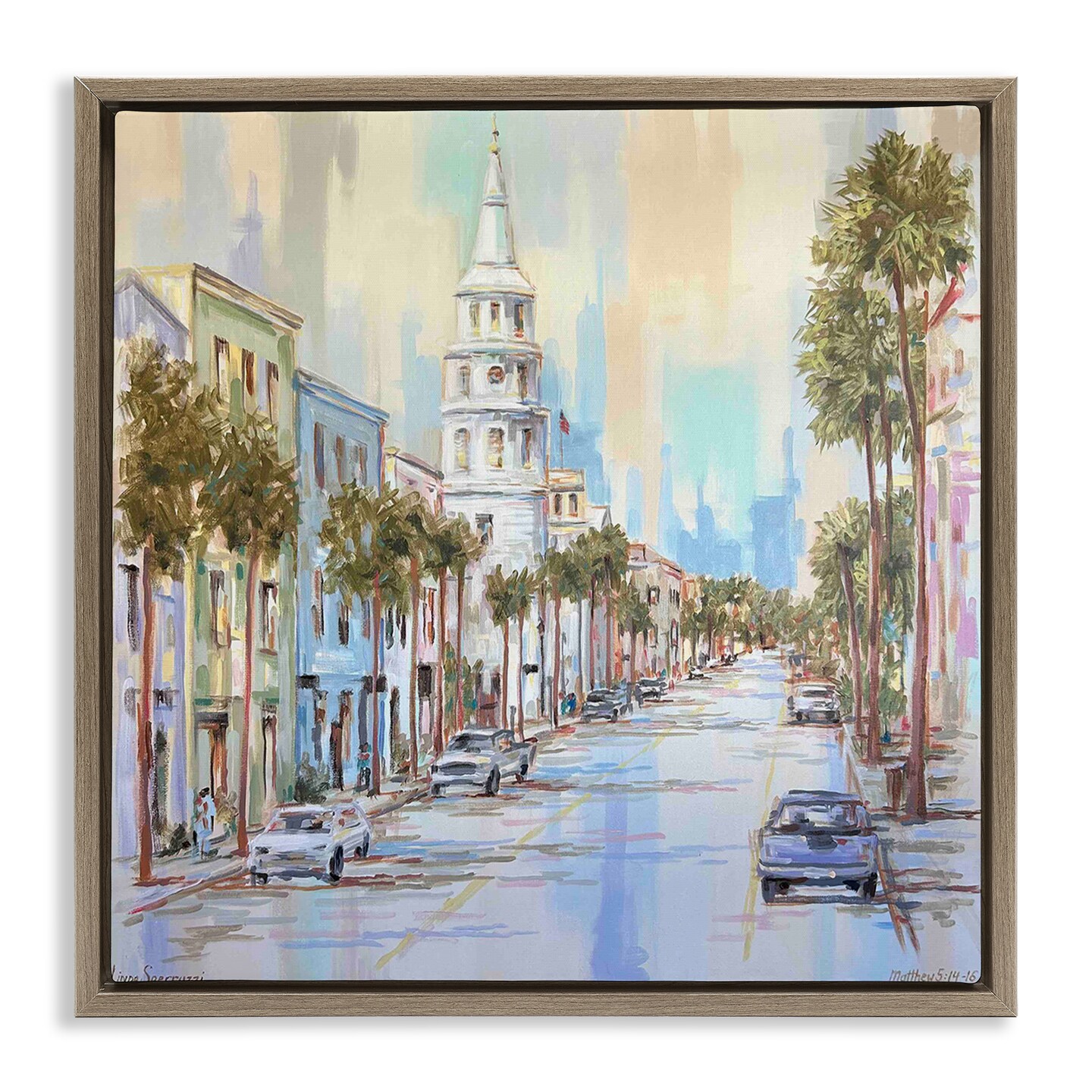 Stupell Industries Views of Broad Street Charleston Floating Frame By Linda Sperruzzi | Michaels
