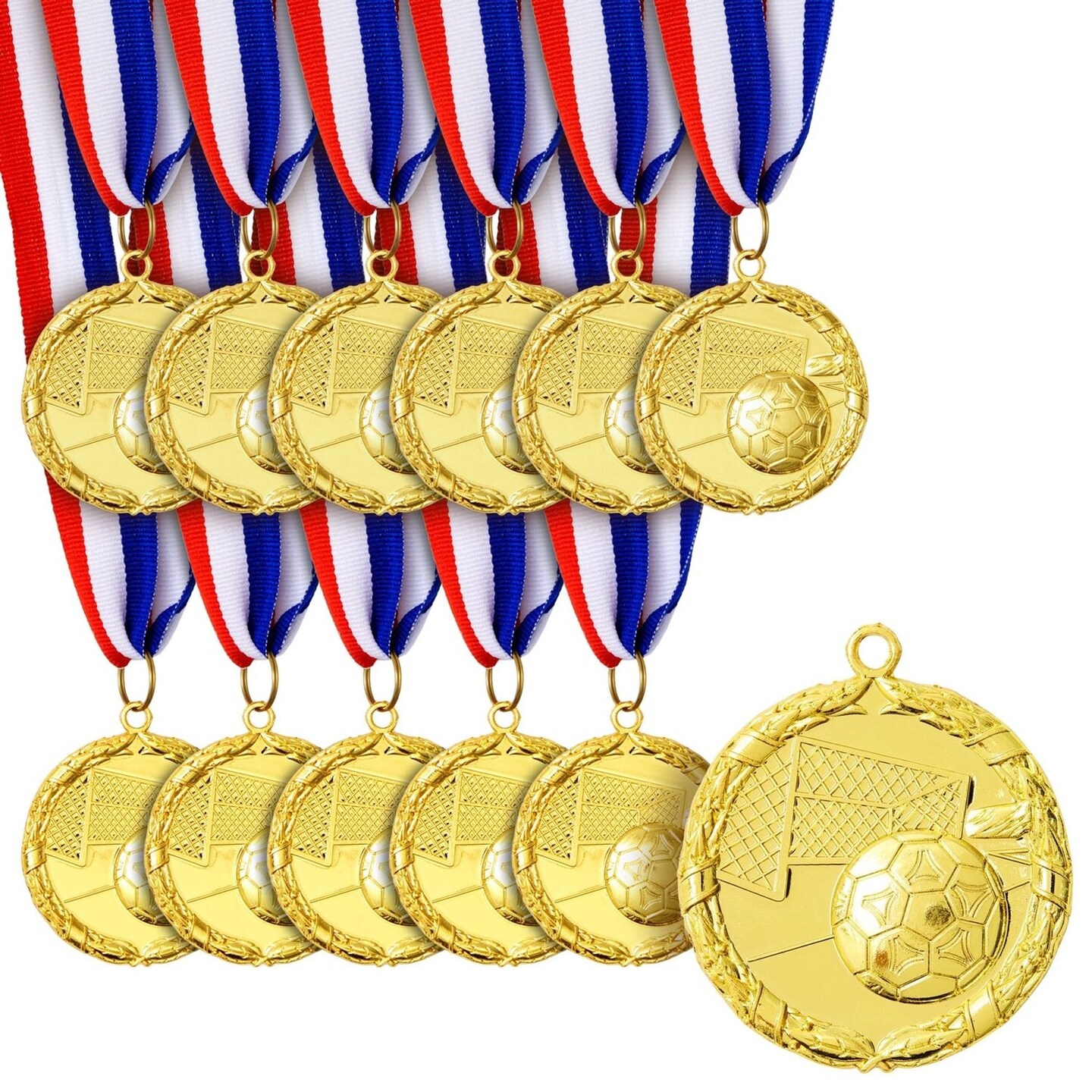 12 Pack Soccer Award Medals for Adults - Team Participation Trophies ...