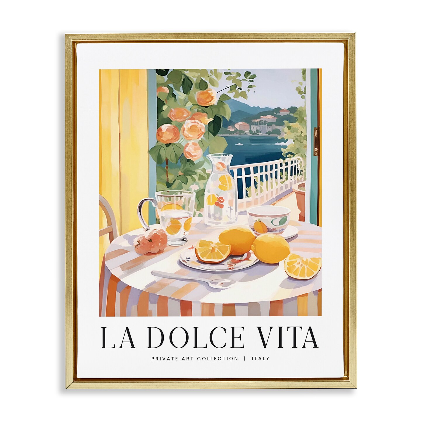 Stupell Industries Classic Italian Table Setting View Floating Frame By ...