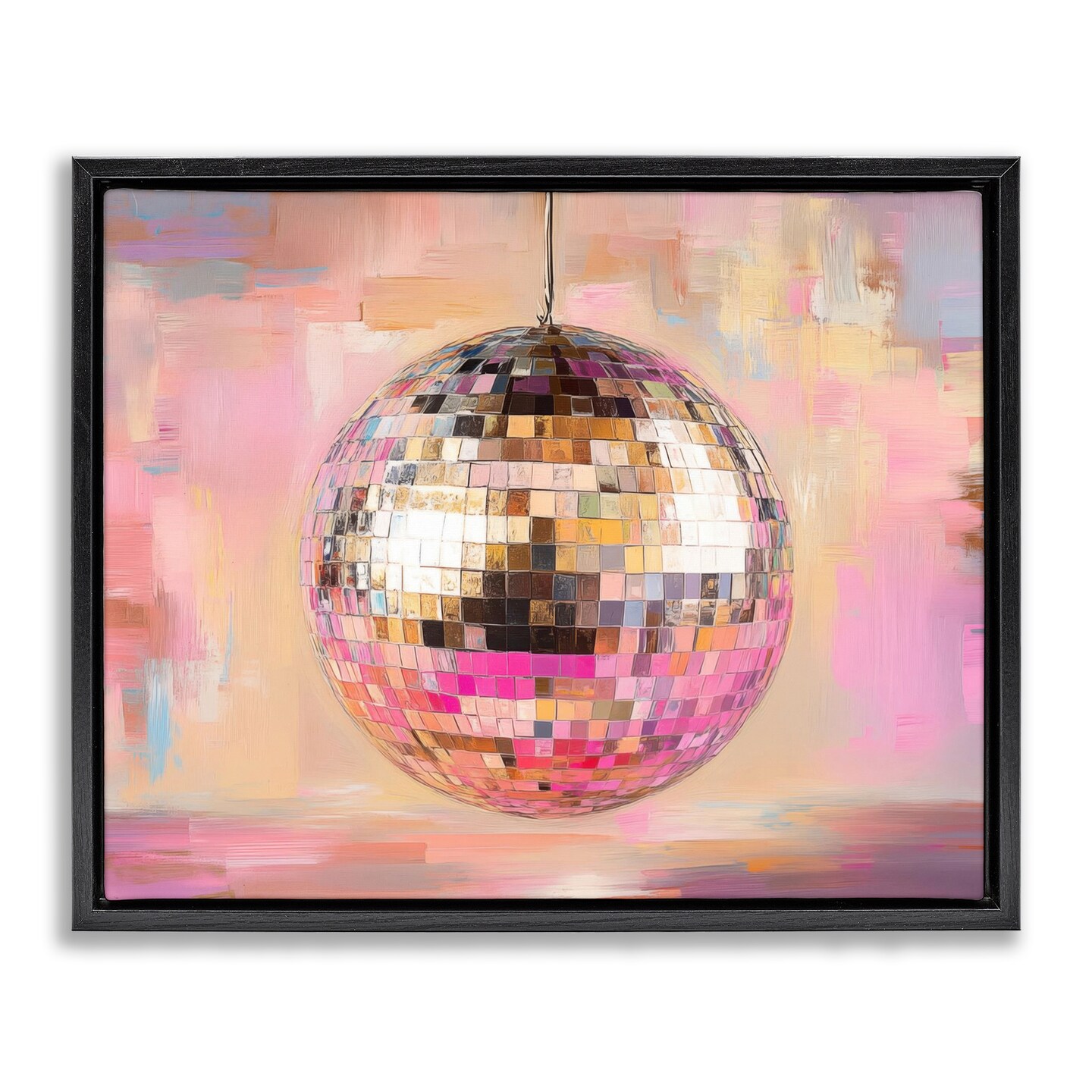 Stupell Industries Mirrored Disco Ball Floating Frame Design by Nini ...