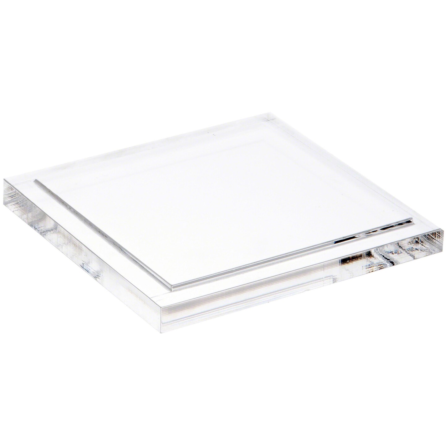 Plymor Clear Acrylic Square Display Base, 4.625" W x 4.625" D x 0.3125 ...