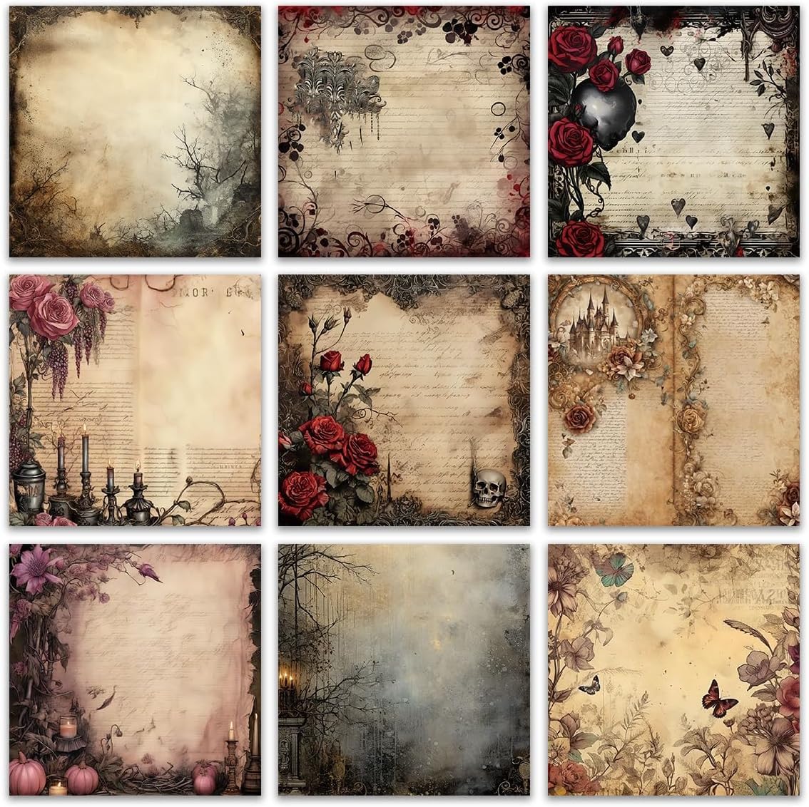 Retro 9 Pack/450 Sheets 3x3 inch Sticky Notes Set, Reusable Tearable ...