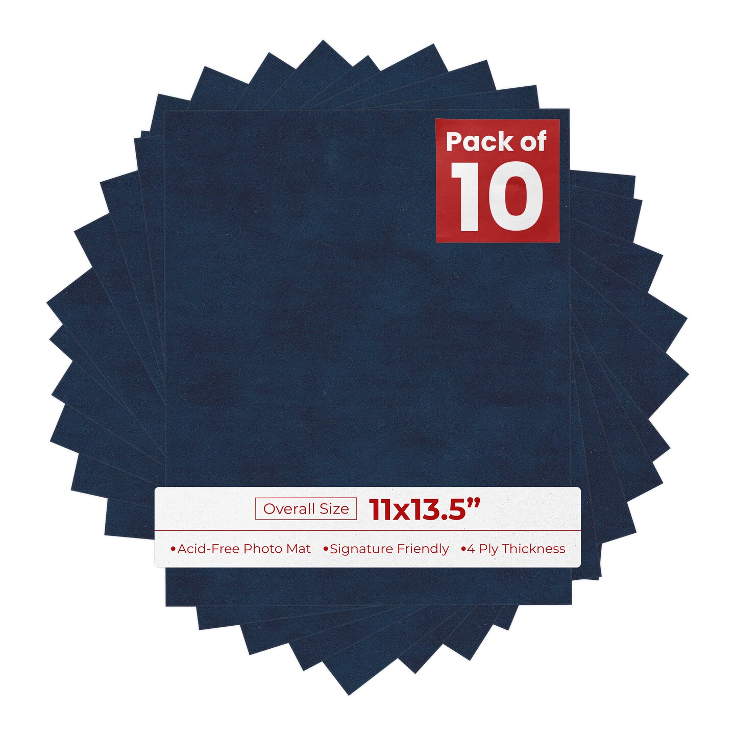 Navy Suede 11x13.5 Uncut Mat Board - Blank Sheets, No Opening, Color ...