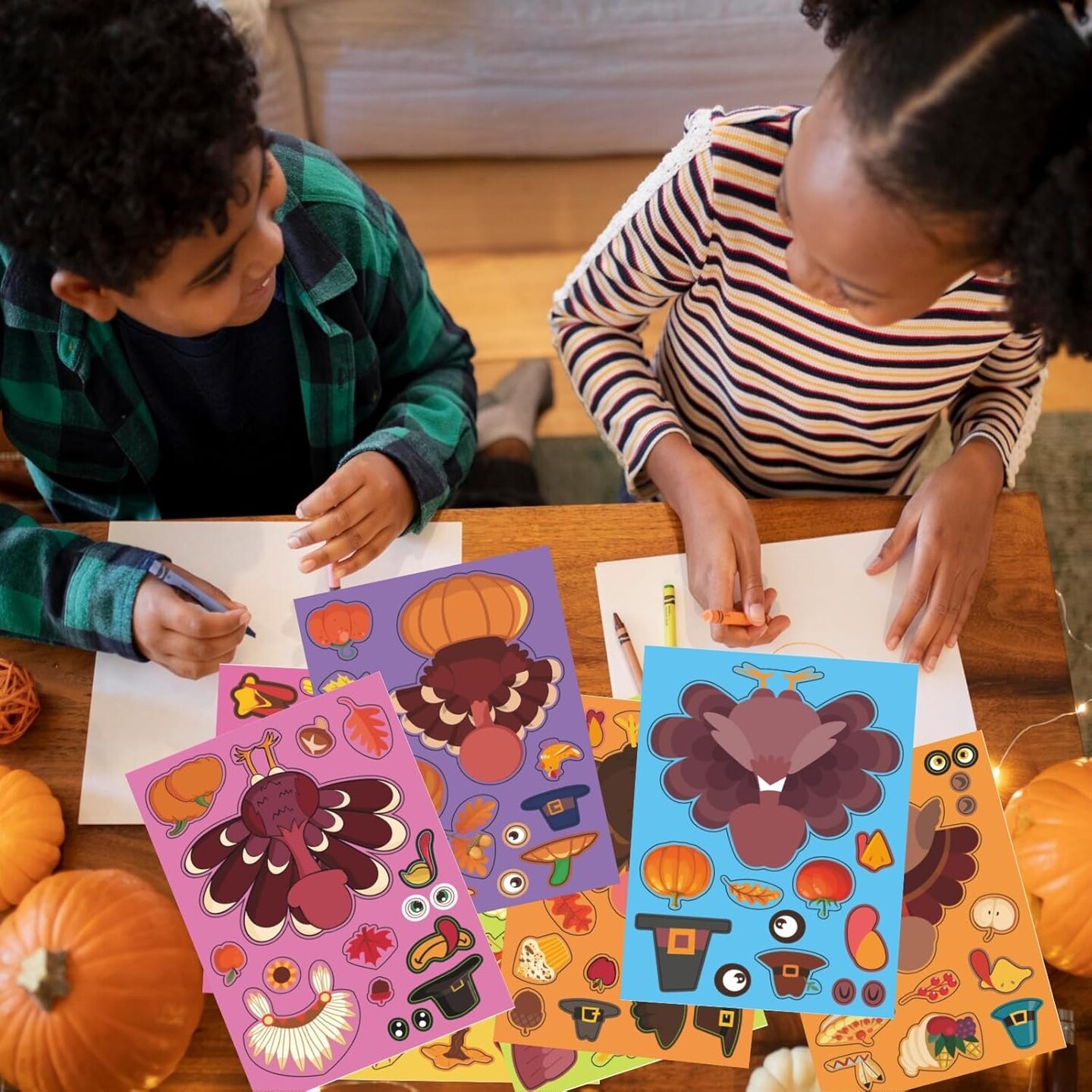 36 Sheets Thanksgiving Stickers(12 Different Designs), Thanksgiving ...