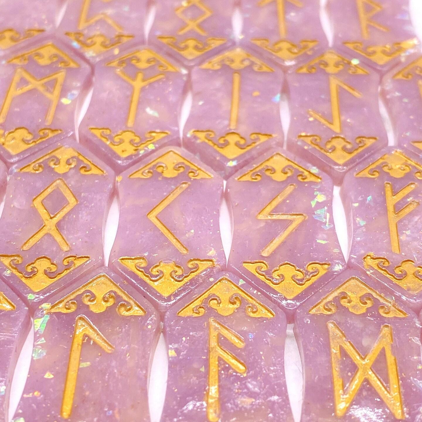 Set of Purple Faux Gem Runestones. Elder futhark nordic Celtic viking ...