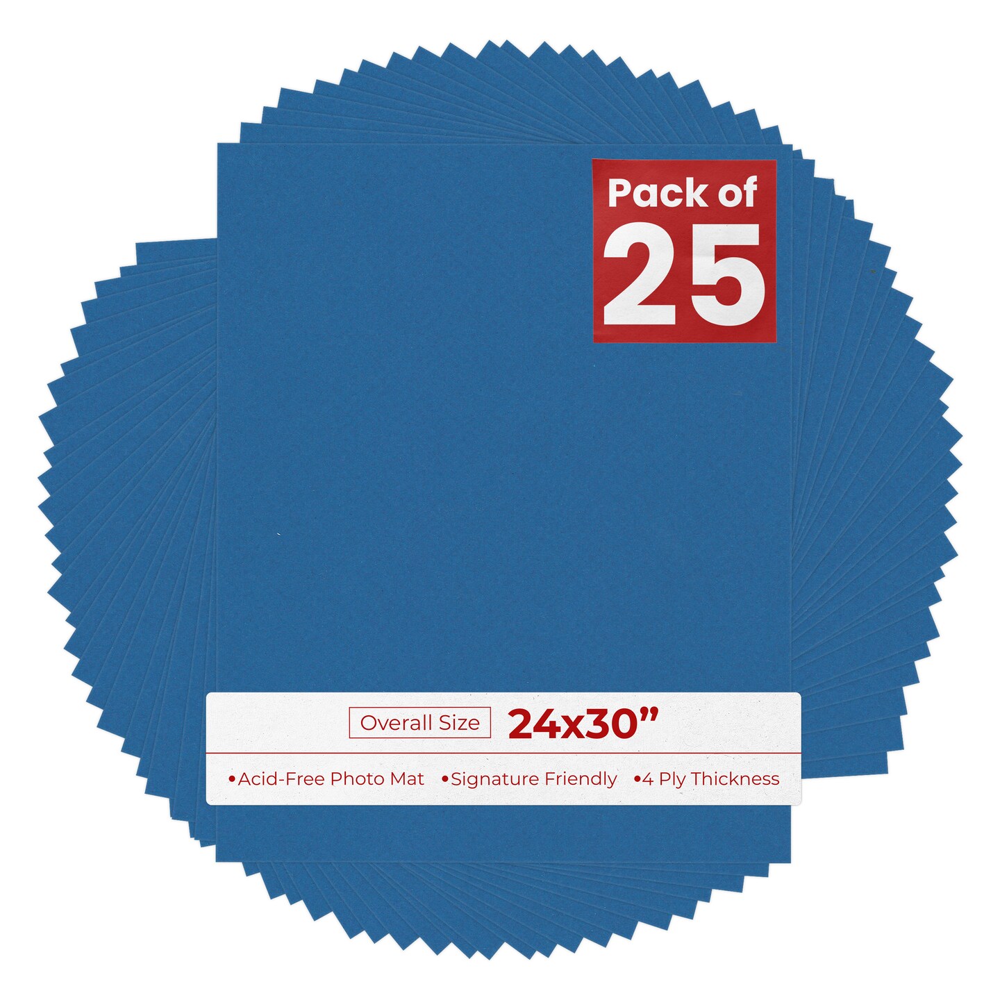 Royal Blue 24x30 Uncut Mat Board - Blank Sheets, No Opening, Color ...