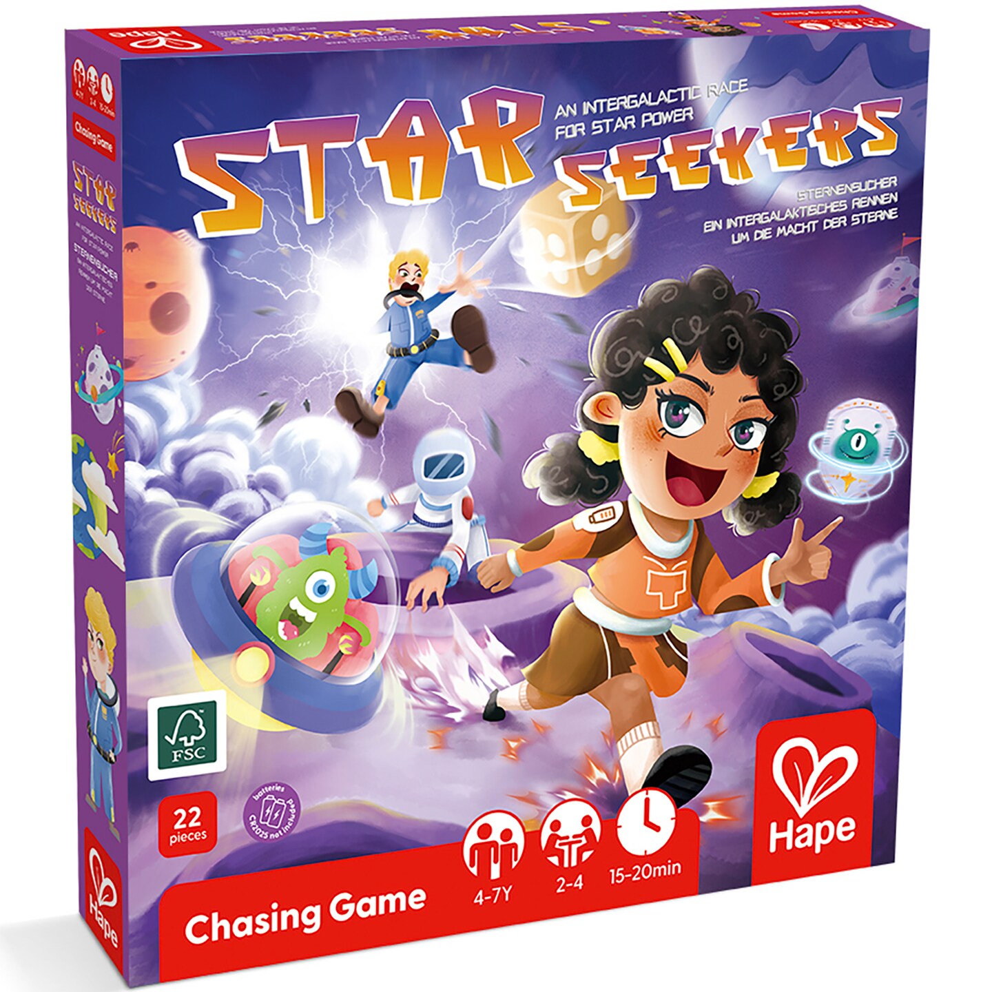 Hape: Star Seekers - Chasing Board Game, Dice Rolling, Board Moving ...